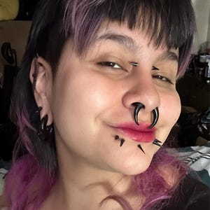 Labret Long Spikes Surgical Steel Labret, Lips, Earring, Long Talon ...