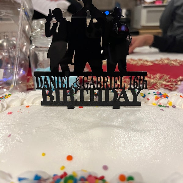 Gangster Cake Topper,gangster Birthday Cake Topper,gangster Party ...