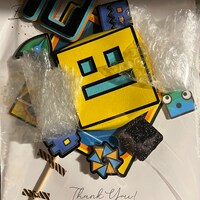 Geometry Dash Cake Topper - Etsy Canada