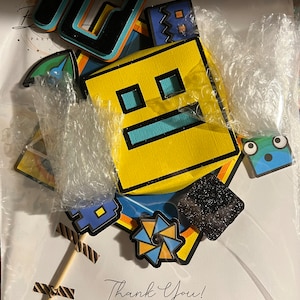 Geometry Dash Cake Topper - Etsy