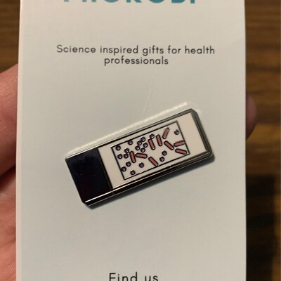 Gram Stain Microscope Slide Enamel Pin / Microbiology / Bacteria - Etsy