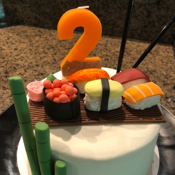 Edible Fondant Sushi Cake Topper - Etsy