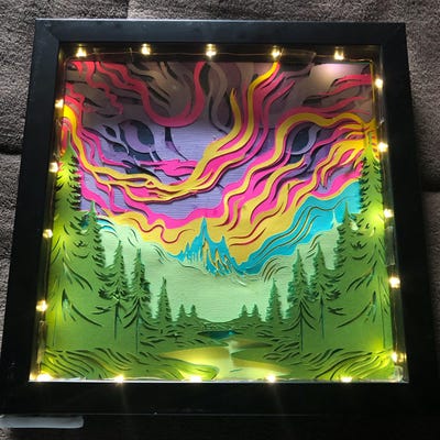 Nature Multilayer/ Nature SVG/ 3D Decor/ CNC File/ Mountain Svg Files ...