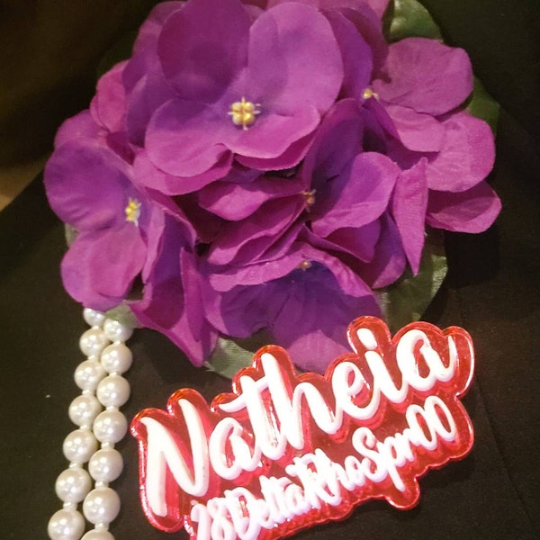 African Violet Corsage// DST African Violet Flower Pin//purple Flower ...