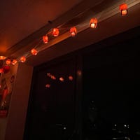 Squared Multi Color String Lights Japanese Paper Lantern Fairy Lights ...