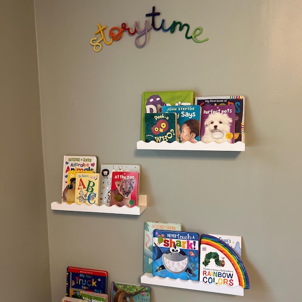 Curved Pastel Colours Storytime Wall Sign for Nursery , Kids Room ...