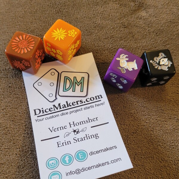 Animal Dice - Dice Sets of Two, Four or Six - Mix and Match - Etsy