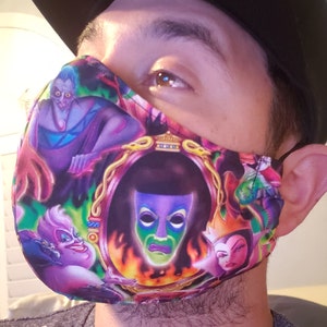 Villains Face Masks Ursula Evil Queen Red Queen | Etsy