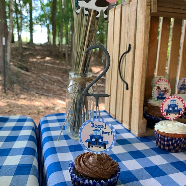 Little Blue Truck Toppers Instant Download , Little Blue Truck Cupcakes ...