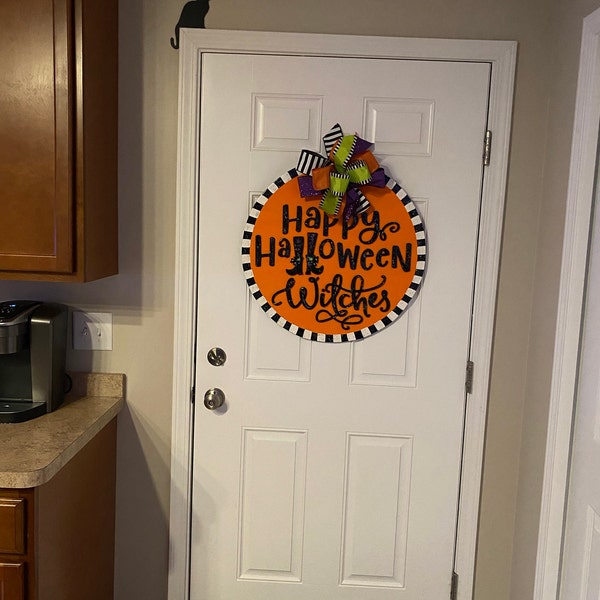 Happy Halloween Witches Door Hanger, Timber Crafts, Timber Crafts Door ...