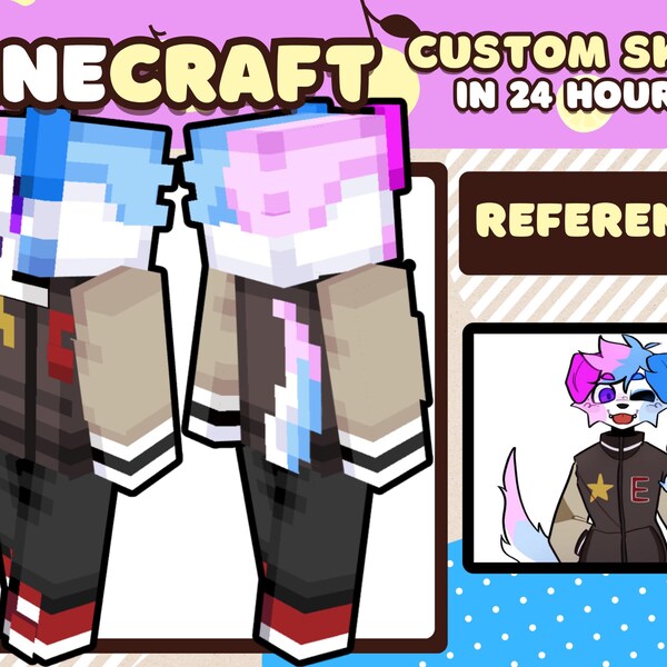Custom Furry Minecraft Skins From Scratch | Unique Fursona & Anthro ...