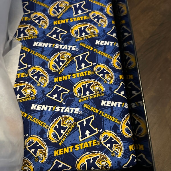 NCAA KENT STATE Golden Flashes Watermark Print Football 100% Cotton ...