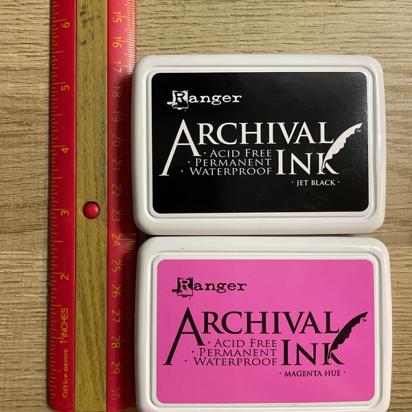Archival Black Color Stamp Pads, Ranger Stamp Pads, & Stazon Premium ...