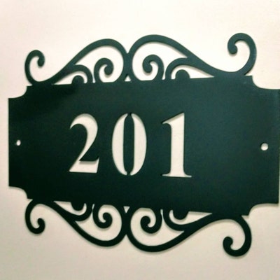 Decorative Address Sign Custom Horizontal Address Sign - Etsy