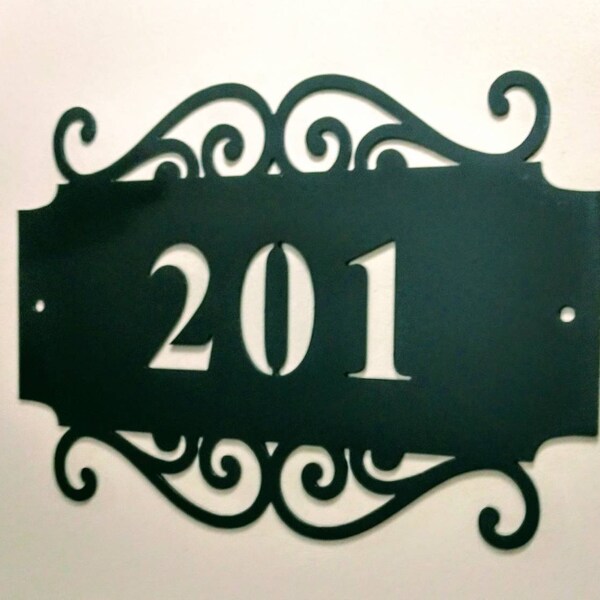 Decorative Address Sign Custom Horizontal Address Sign House Number ...