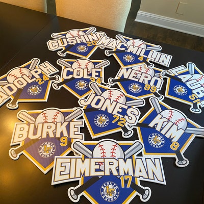 Custom Baseball Tournament Sign DIGITAL FILE Crossbones Door Hanger ...