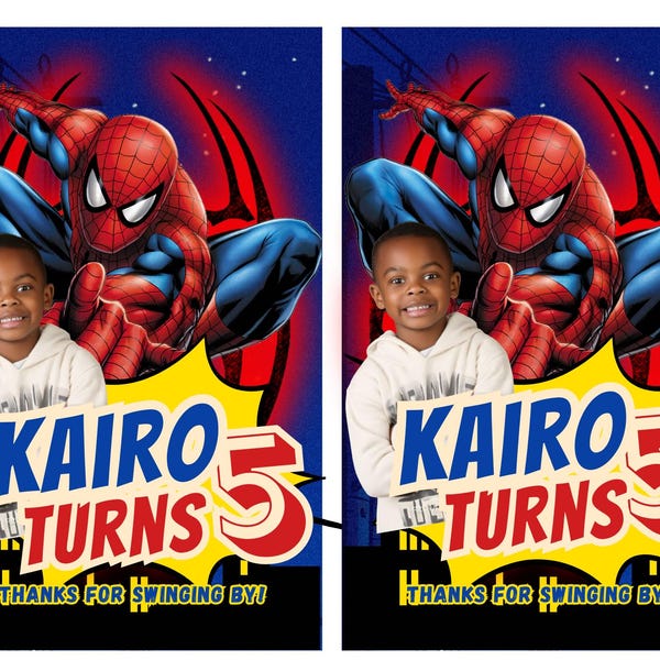 Printable Spider Man Birthday Party Favors, Labels, Stickers (digital ...