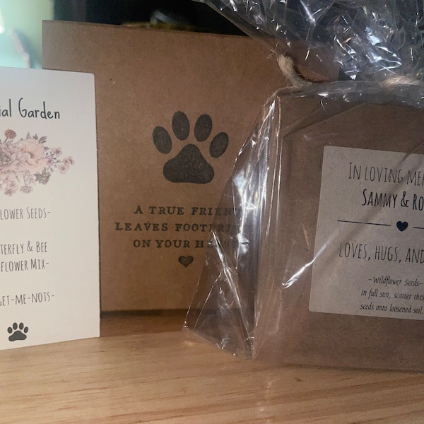 Forget Me Not Memorial Seed Packets Custom Funeral Favors Celebration ...