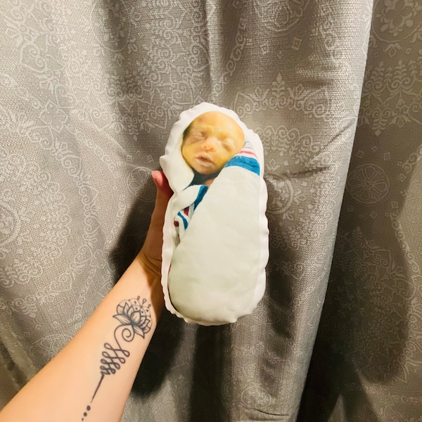 Custom Life-size Baby Pillow Keepsake With Picture, Personalized Photo ...