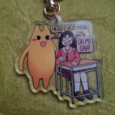 Silly Cat MS Paint Holographic Hot Stamp Acrylic Keychain 2.5 Inches - Etsy