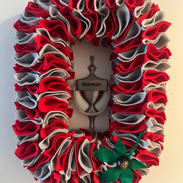 The Ohio State University Block O Wreath - Alternating Grey With ...