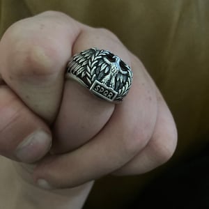 Submarine Dolphins US Navy Sterling Silver 925 Men Ring Warfare ...