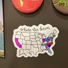 Where Weve Been Map Vinyl Sticker United States USA Waterproof Decal ...