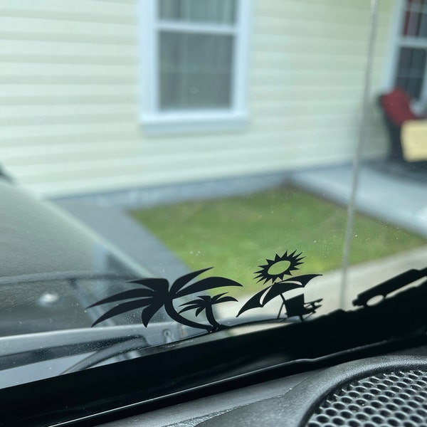 Beach Paradise 4x4 & Car Windshield Vinyl Decal Sticker - Etsy