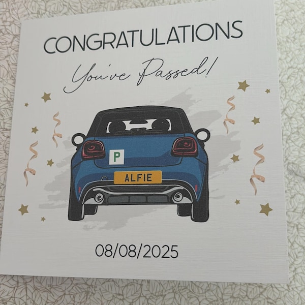 Personalised Congratulations Driving Test Greetings Card - Passed ...