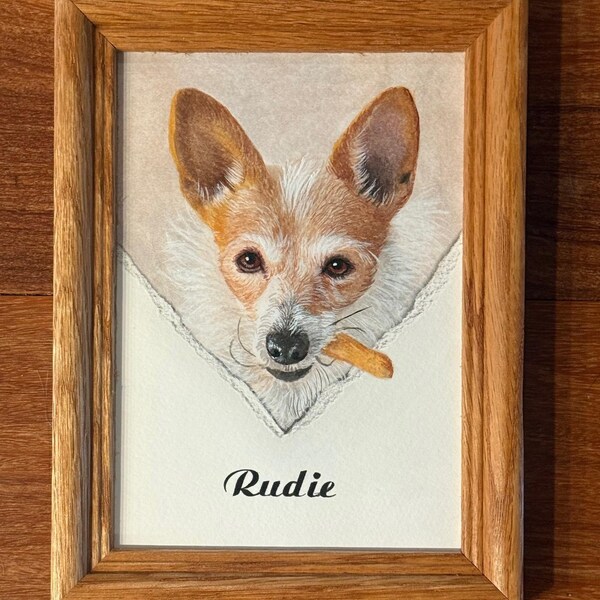 Custom Made in Memoriam Artwork From Dog Photo, Original Hand Painted ...