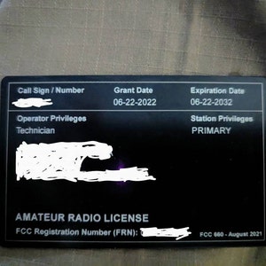 Amateur Radio License Plaque Gold & Black on Mahogany FCC Ham License ...