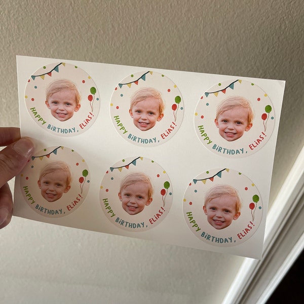 Kids Birthday Stickerpersonalized Birthday Stickercustom Kid Birthday ...