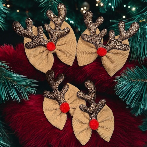 Glitter Reindeer Antlers | Padded Applique | Padded Reindeer Antlers ...
