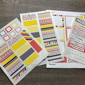 HALF BOX Printable Planner Stickers Cut Files Patterned Printable Half ...