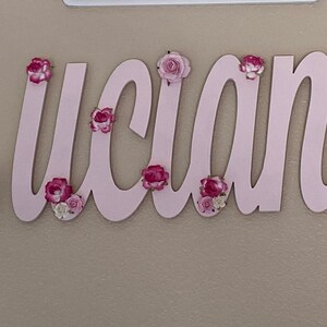 Flower Name Name Sign Wall Name Flower Letter Flower - Etsy