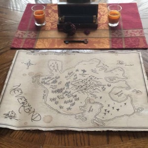 Map of Neverland: Aged, Handmade, Hand Drawn, Authentic Gift, Fantasy ...