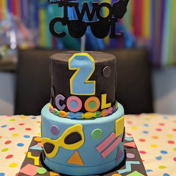 Custom Two Cool Cake Topper, Personalized 2 Cool Topper, Two Cool Party ...