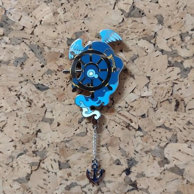 ANGEL SERIES: Sunken Angel-ocean Blue Enamel Pin - Etsy