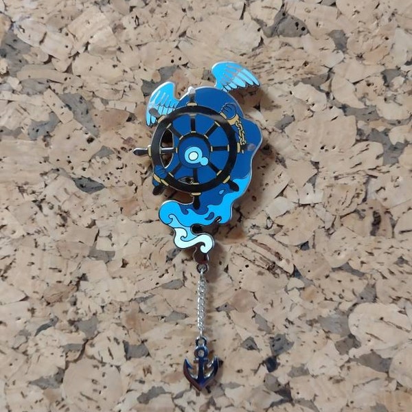 ANGEL SERIES: Sunken Angel-ocean Blue Enamel Pin - Etsy