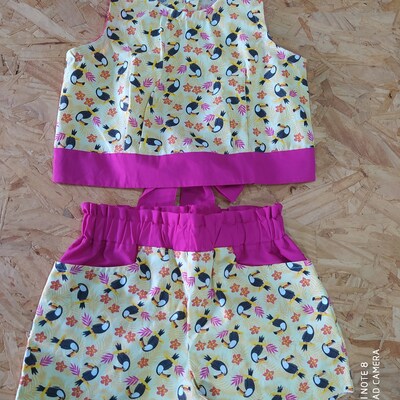 Girls Summer Top and Shorts PDF Sewing Pattern, Plus Bonus Skirt ...