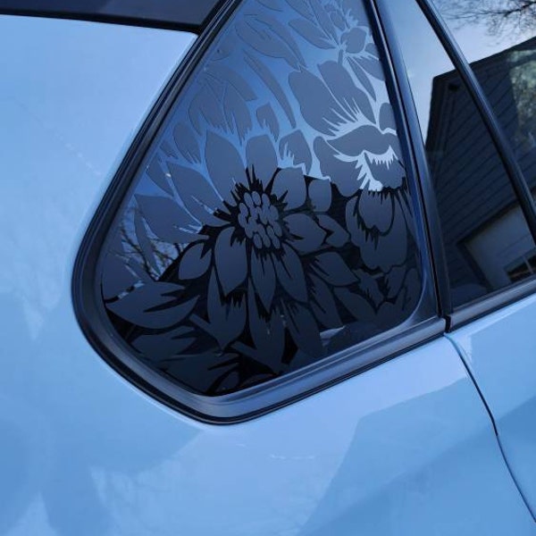 Fits 2019-2025 Toyota RAV4 Rear Side Window Floral Flowers Decal ...