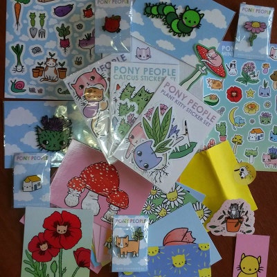 Kitty Party Mini Sticker Set - Etsy