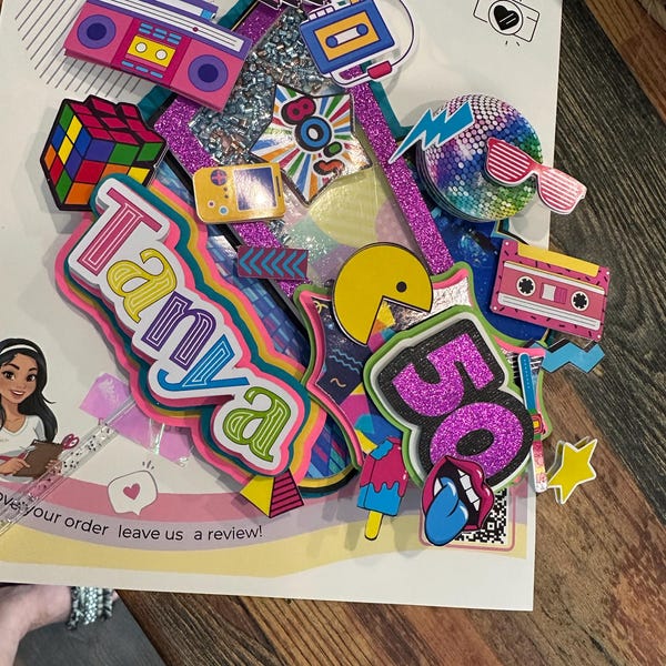 90s Party Cake Topper: Retro Throwback Theme - Etsy