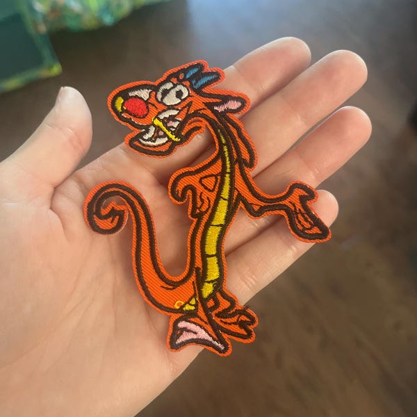 Disneys Mulan Mushu Inspired Embroidered Iron on Patch - Etsy