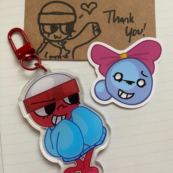 Teardrop BFDI Acrylic Keychain - Etsy