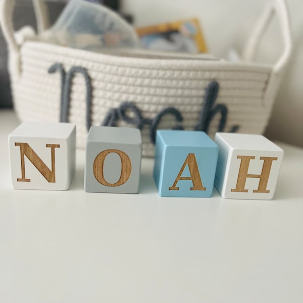 Wooden Name Blocks, Personalized Baby Blocks, Alphabet Baby Custom ...
