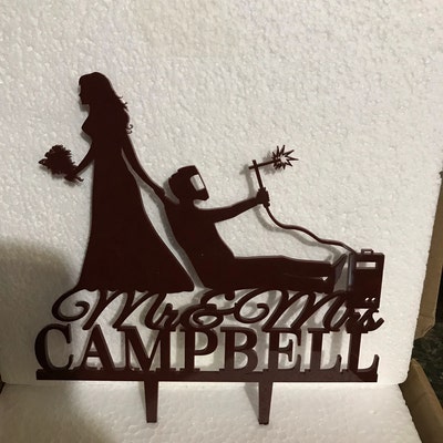 Welder Cake Topper, Welding Soldering Blowtorch Cake Topper, Bride ...