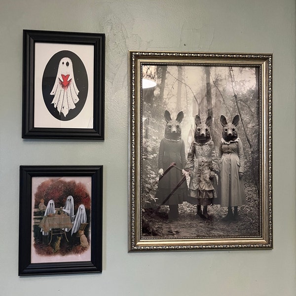 Rabbit Cult of the Forest, Vintage Photography, Art Poster Print, Dark ...