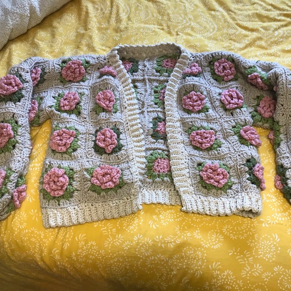 The Rose Cardigan Crochet Pattern (PDF ONLY) - Etsy