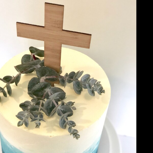 Christian Cross Cake Topper – Religious Baptism, Communion or ...